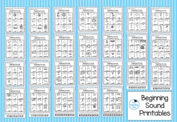 Beginning Sounds Printable Worksheet Pack - Pre-K Kindergarten First ...