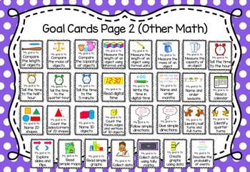 Math Goals - Lower Grades - My Teaching Pal