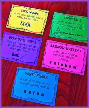 Spelling Task Cards - ANY LIST - My Teaching Pal