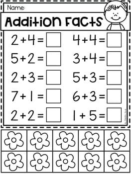 Addition and Subtraction Worksheets to 10 (with counters) - My Teaching Pal