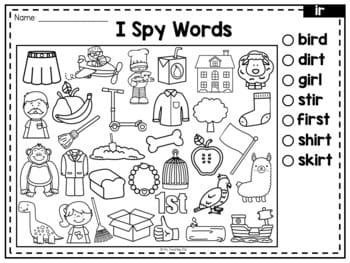 I Spy Worksheets - Phonics Worksheets - CVC, Long Vowels, Digraphs and ...