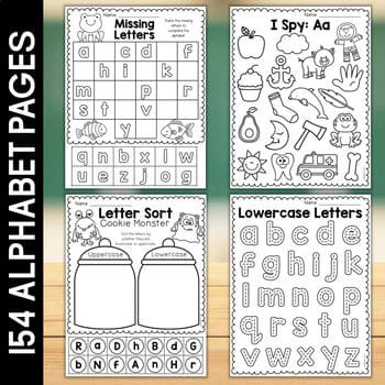 Kindergarten Literacy Worksheet MEGA BUNDLE - English Language Arts ...