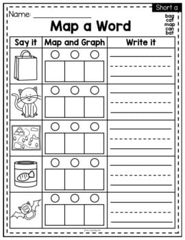 Map a Word Worksheets - Orthographic Mapping (Science of Reading) - My ...