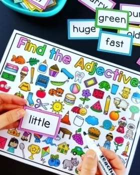 Nouns, Adjectives and Verbs Centers - THE BIG BUNDLE - My Teaching Pal