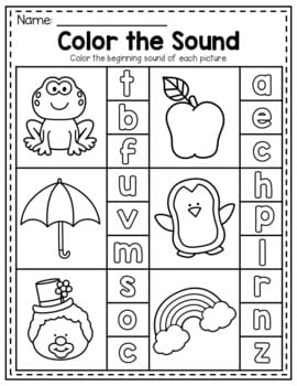 Preschool Worksheets - Math and Literacy Learning Packet - Distance ...