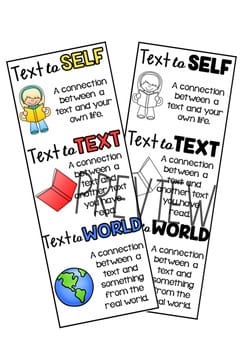 Reading Text Connection Worksheets, Posters & Bookmarks - My Teaching Pal