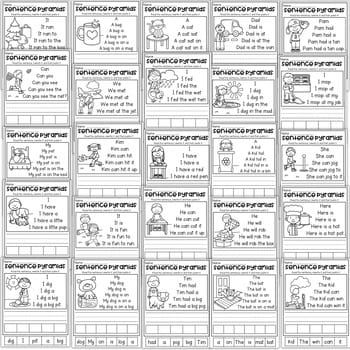 Sentence Pyramid Worksheets - Reading and Fluency Work - My Teaching Pal