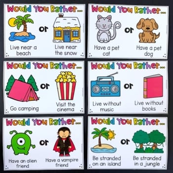 Would You Rather Opinion Writing Prompts - Paper and Digital - My ...