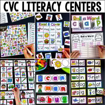 CVC Literacy Centers and Activities Volume One - My Teaching Pal