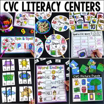 CVC Literacy Centers and Activities Volume Two - My Teaching Pal