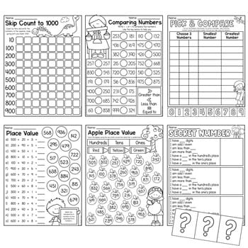Second Grade Numbers and Place Value Worksheets - My Teaching Pal