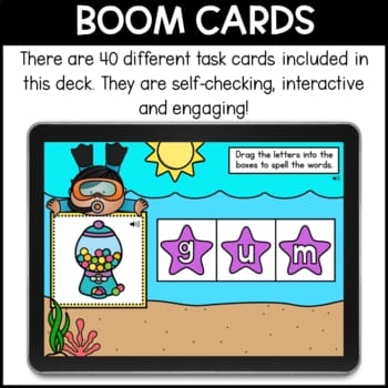 Spelling CVC Words - Digital Task Cards - Boom Cards - My Teaching Pal