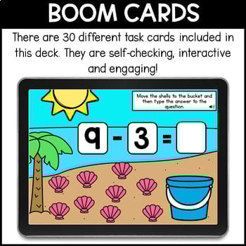 Subtraction to 10 - Digital Task Cards - Boom Cards - My Teaching Pal