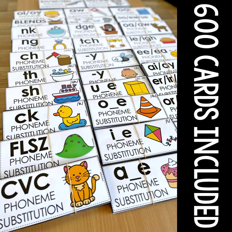 Phoneme Substitution Cards - Phonemic Awareness Center - My Teaching Pal
