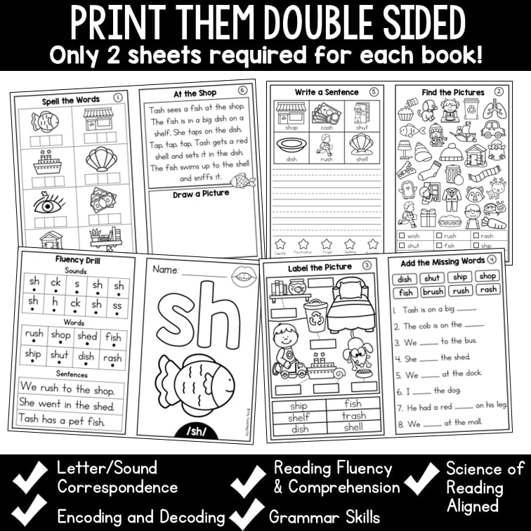 Phonics Books MEGA BUNDLE - Science of Reading Aligned - SETS 1-6 - My ...