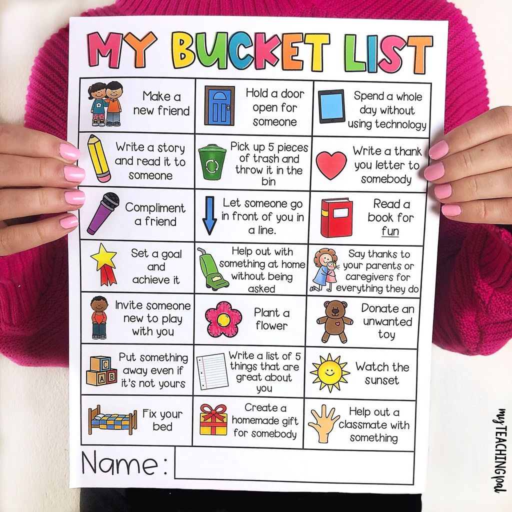 Student Bucket List Freebie - My Teaching Pal
