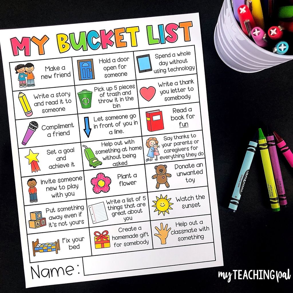 Student Bucket List Freebie - My Teaching Pal