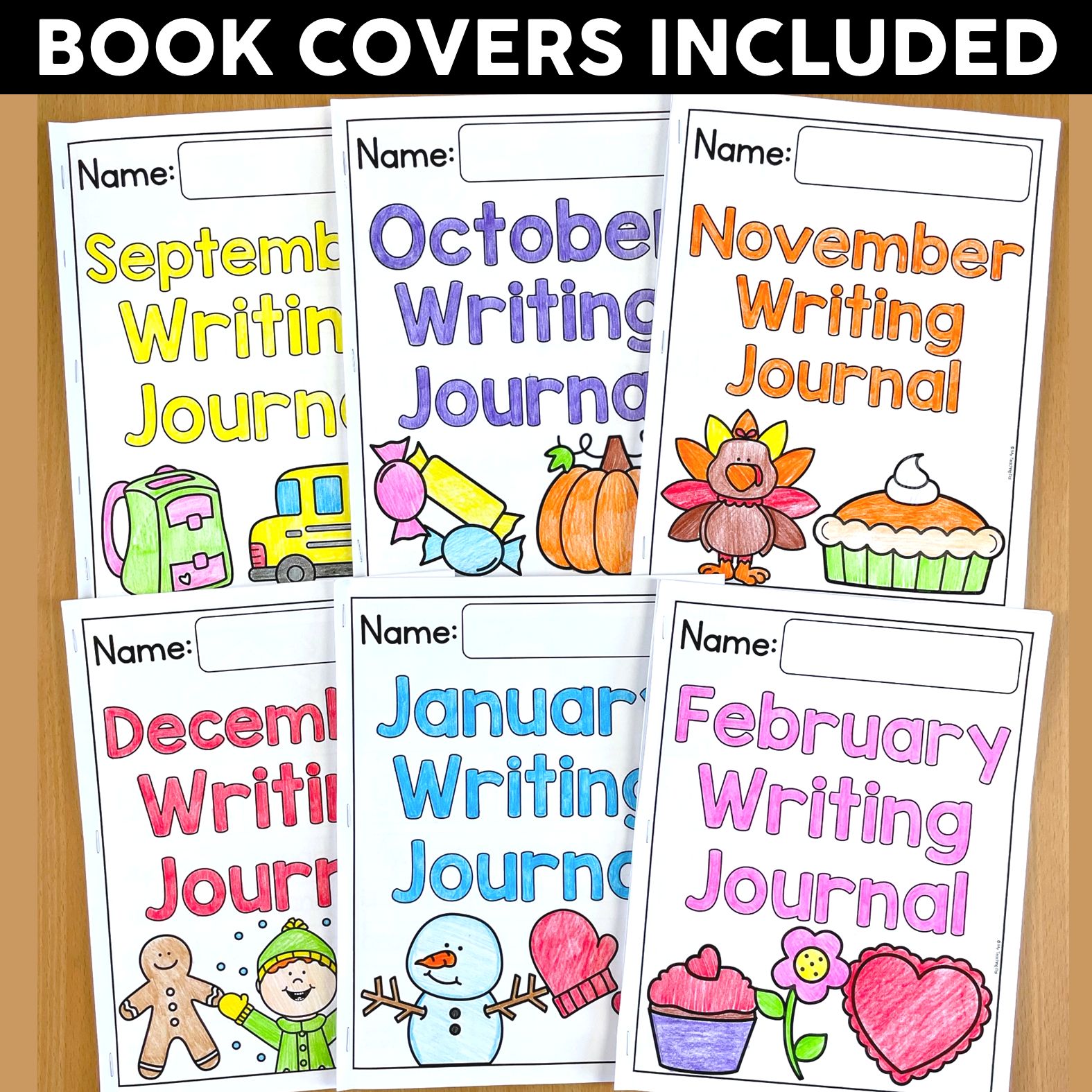 Yearly Seasonal Writing Bundle for Kindergarten and First Grade Writing ...