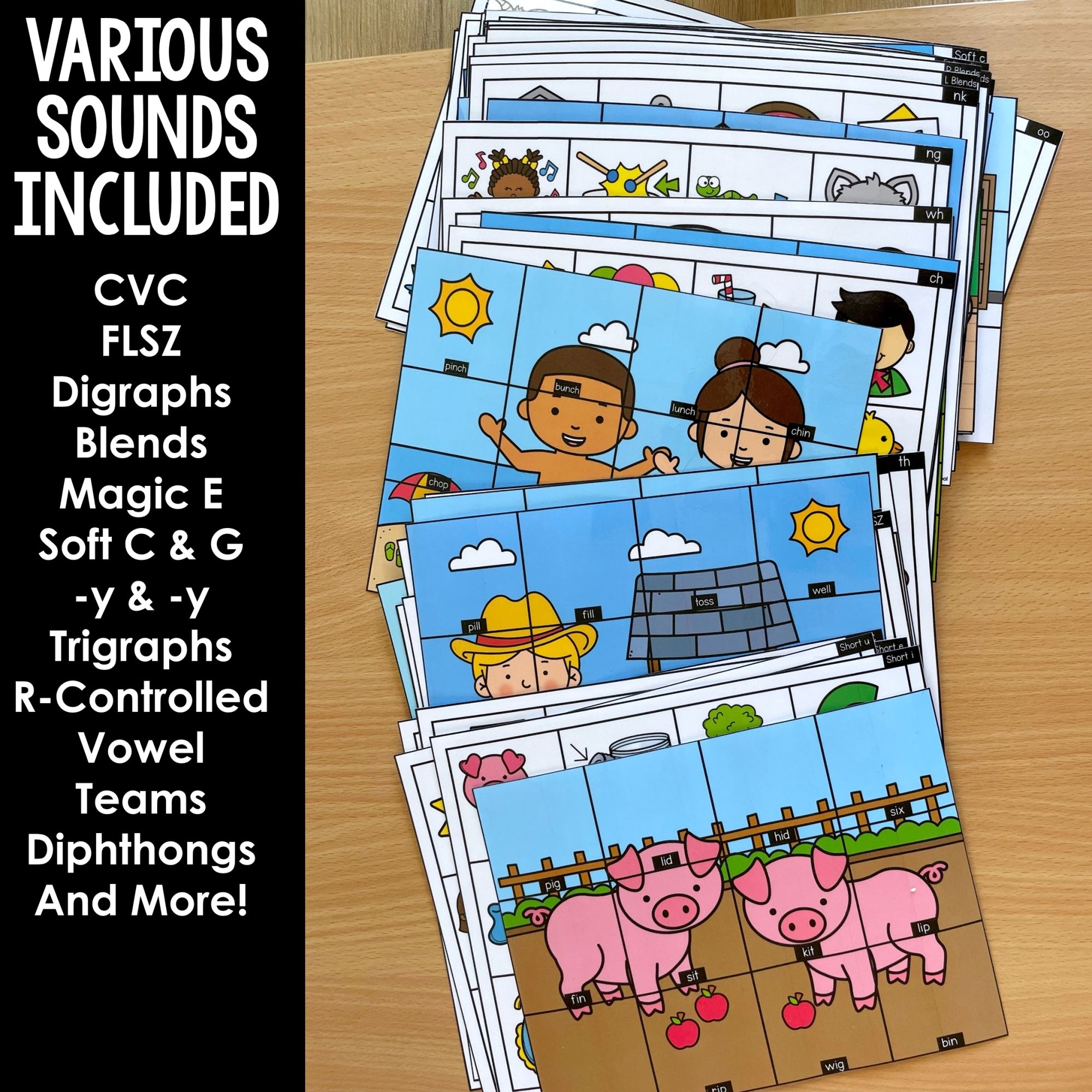 Phonics Puzzles - Word Puzzles with Decodable Words - Science of ...