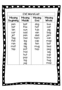 FREE Frame Phonics Spelling Game - Literacy Center - My Teaching Pal