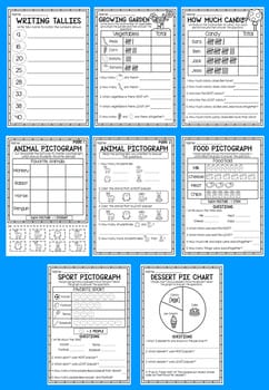 Data and Graphs Worksheet Pack - First Grade - My Teaching Pal