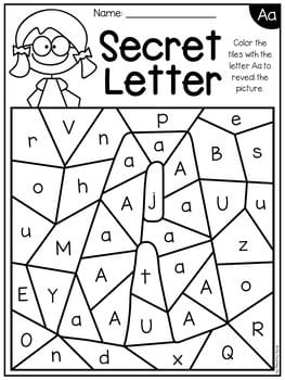 Alphabet Worksheets - Secret Letters - My Teaching Pal