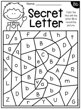 Alphabet Worksheets - Secret Letters - My Teaching Pal