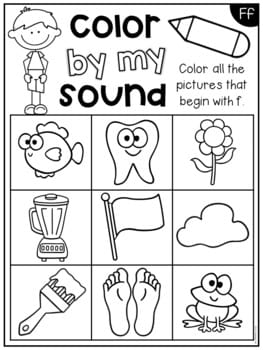 Beginning Sounds Worksheets - Color By My Sound - My Teaching Pal