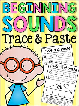 Beginning Sounds Worksheets - Trace and Paste - My Teaching Pal