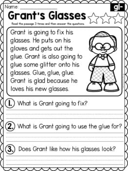 Blends Reading Passages - Comprehension - PAPER & DIGITAL - My Teaching Pal