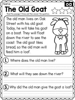 Long Vowel Reading Passages - Comprehension - PAPER & DIGITAL - My ...