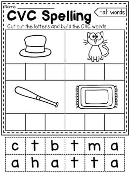 Mega CVC Worksheet Pack - Pre-K Kindergarten - My Teaching Pal