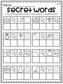 Secret Words Phonics Worksheets - CVC, Long Vowels, Digraphs, Blends ...