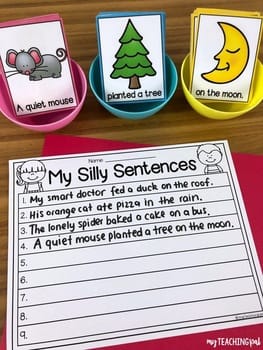 Silly Sentences - Writing Center - My Teaching Pal