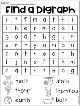 Th Worksheet Packet - Digraphs Worksheets - My Teaching Pal