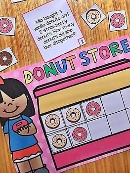Word Problem Math Station - Donut Store and Pet Store - My Teaching Pal