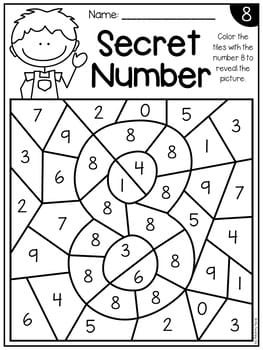 Numbers to 20 Worksheets - Secret Numbers - My Teaching Pal