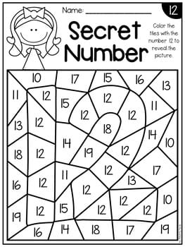 Numbers to 20 Worksheets - Secret Numbers - My Teaching Pal