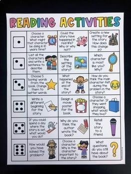 Roll an Activity - Literacy Centers - My Teaching Pal