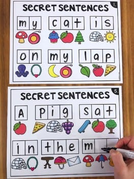 Secret Sentences - Literacy Center - My Teaching Pal