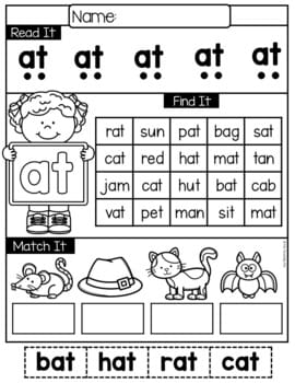 CVC Word Family Worksheets - My Teaching Pal