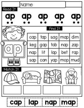 CVC Word Family Worksheets - My Teaching Pal