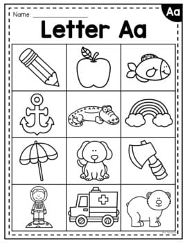 Color by Sound - Beginning Sound and Alphabet Worksheets - My Teaching Pal