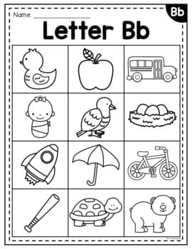 Color by Sound - Beginning Sound and Alphabet Worksheets - My Teaching Pal