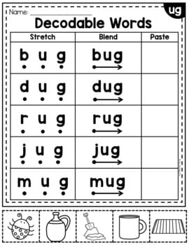 Decodable Words Phonics Worksheets (Science of Reading Aligned) - My ...