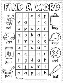 Find a Word Phonics Worksheets - CVC, Long Vowels, Digraphs, Blends ...