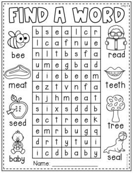 Find a Word Phonics Worksheets - CVC, Long Vowels, Digraphs, Blends ...