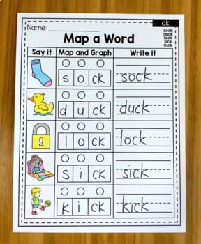 Map a Word Worksheets - Orthographic Mapping (Science of Reading) - My ...