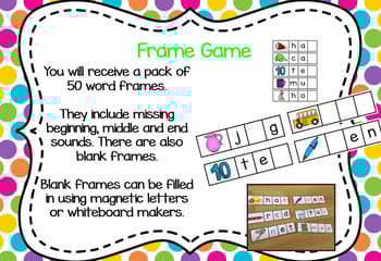 FREE Frame Phonics Spelling Game - Literacy Center - My Teaching Pal