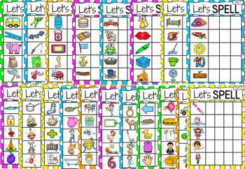 Spelling Literacy Center Activity BUNDLE - Let's Spell CVC CVCC CCVC ...